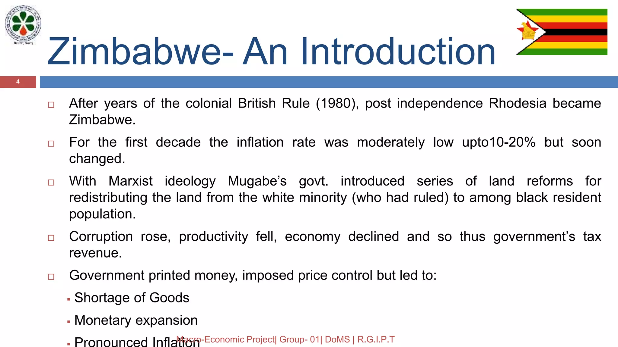 Economic Crisis in Zimbabwe- Revealed | PPTX