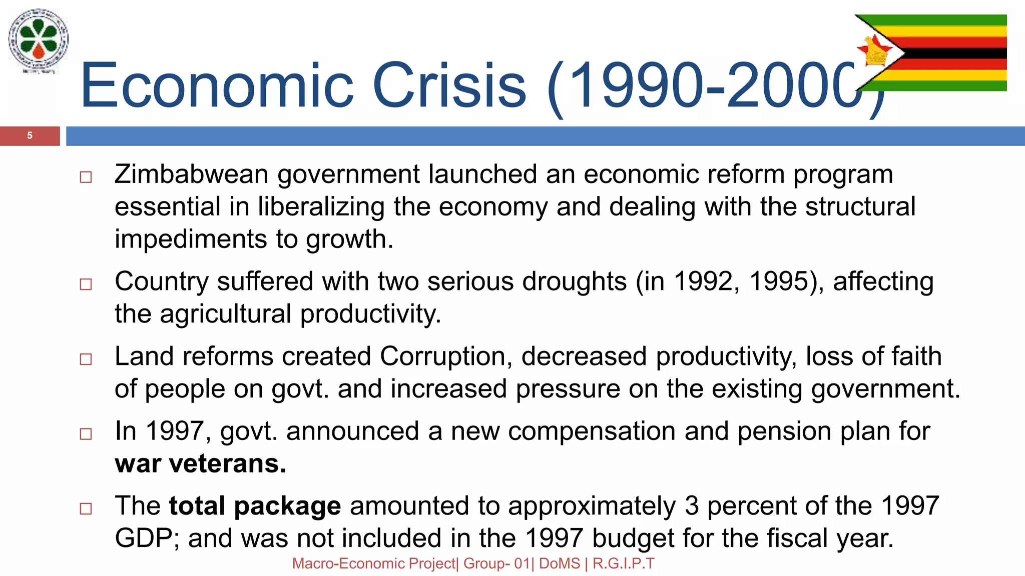 Economic Crisis in Zimbabwe- Revealed | PPTX