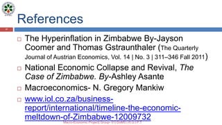 Economic Crisis in Zimbabwe- Revealed | PPTX