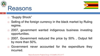 Economic Crisis in Zimbabwe- Revealed | PPTX