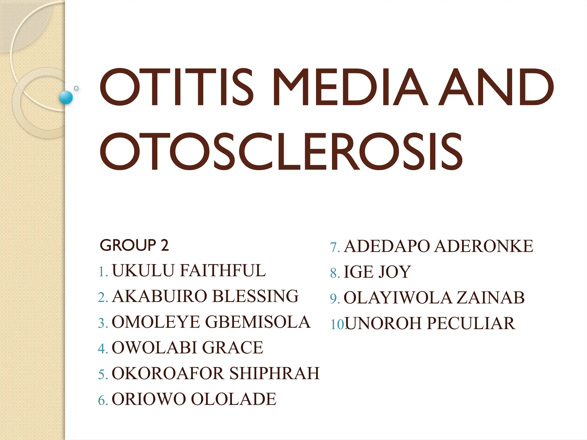 Disorder of the external and middle ear, otitis media and otosclerosis ...