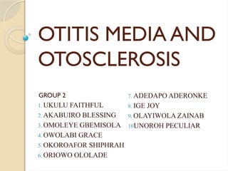 Disorder of the external and middle ear, otitis media and otosclerosis ...