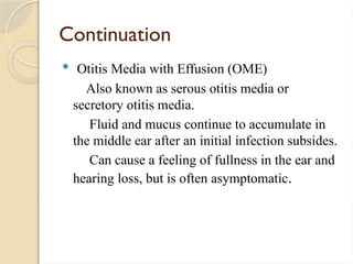 Disorder of the external and middle ear, otitis media and otosclerosis ...
