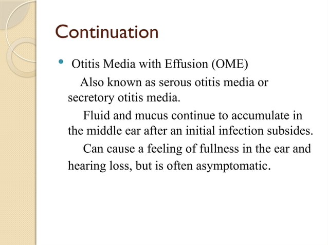 Disorder of the external and middle ear, otitis media and otosclerosis ...
