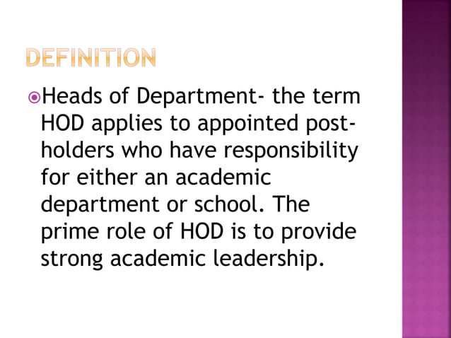 Group 2 Presentation - Roles and Responsibilities of HODs | PPTX