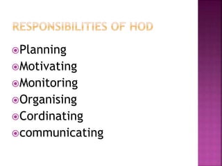 Group 2 Presentation - Roles and Responsibilities of HODs | PPTX