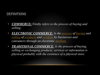 E-COMMERCE | PPTX | Business | Business and Finance