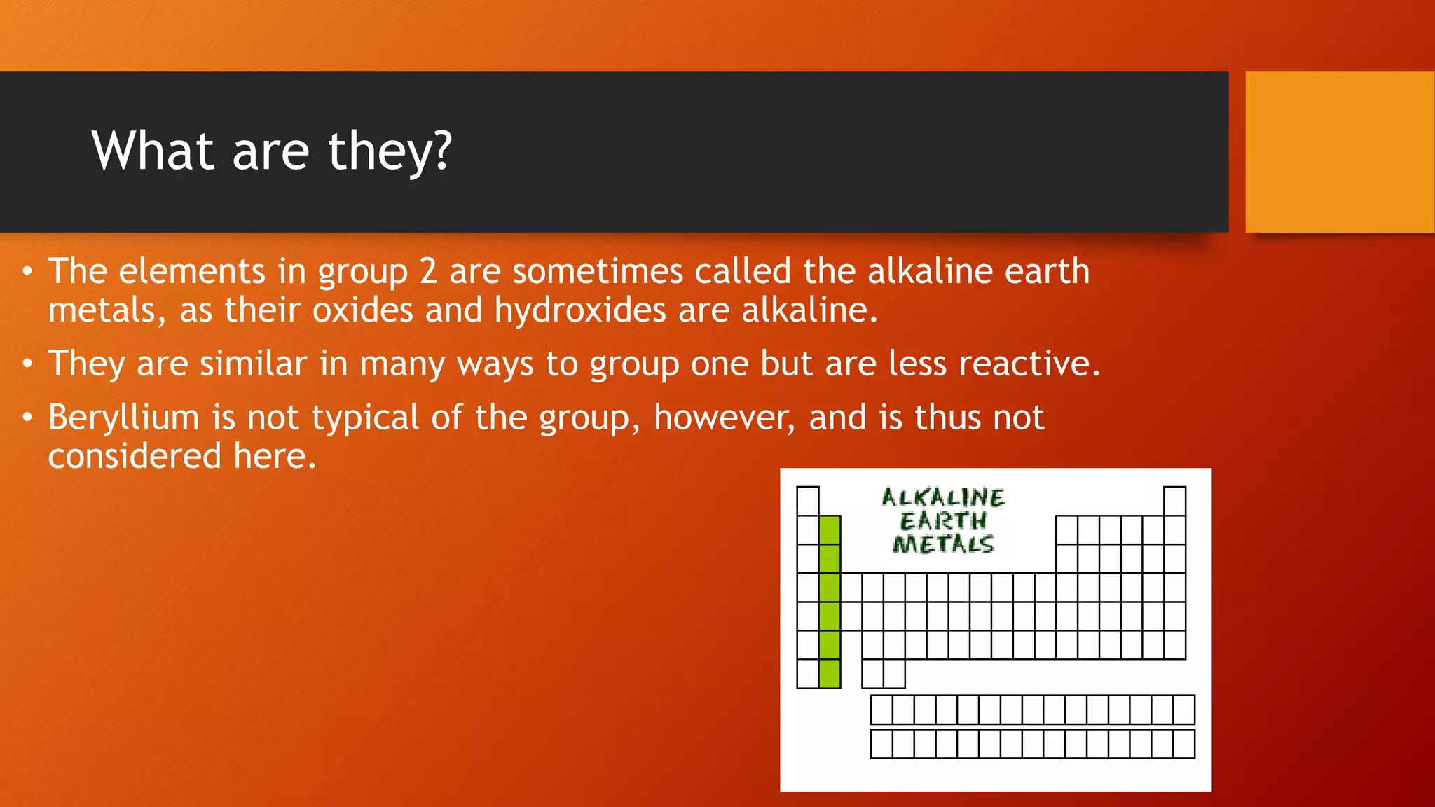 Group 2- The Alkaline Earth Metals | PPTX | Chemistry | Science