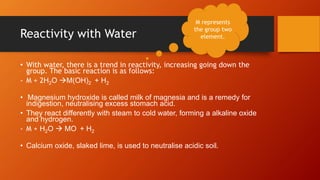 Group 2- The Alkaline Earth Metals | PPTX