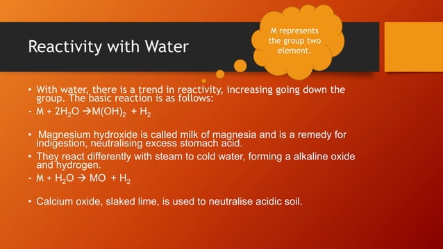 Group 2- The Alkaline Earth Metals | PPTX | Chemistry | Science