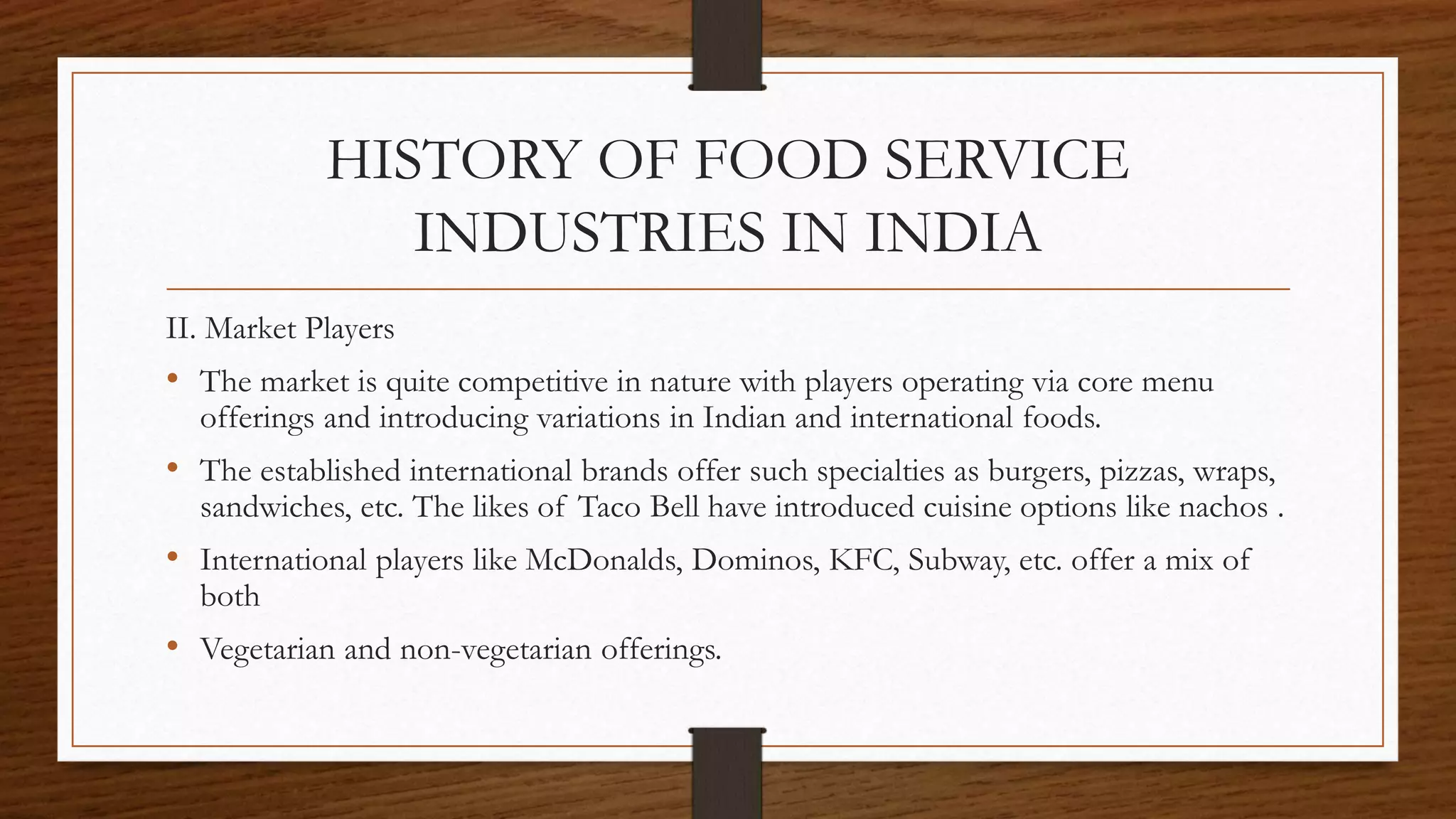 History of Food Service Industry | PPTX
