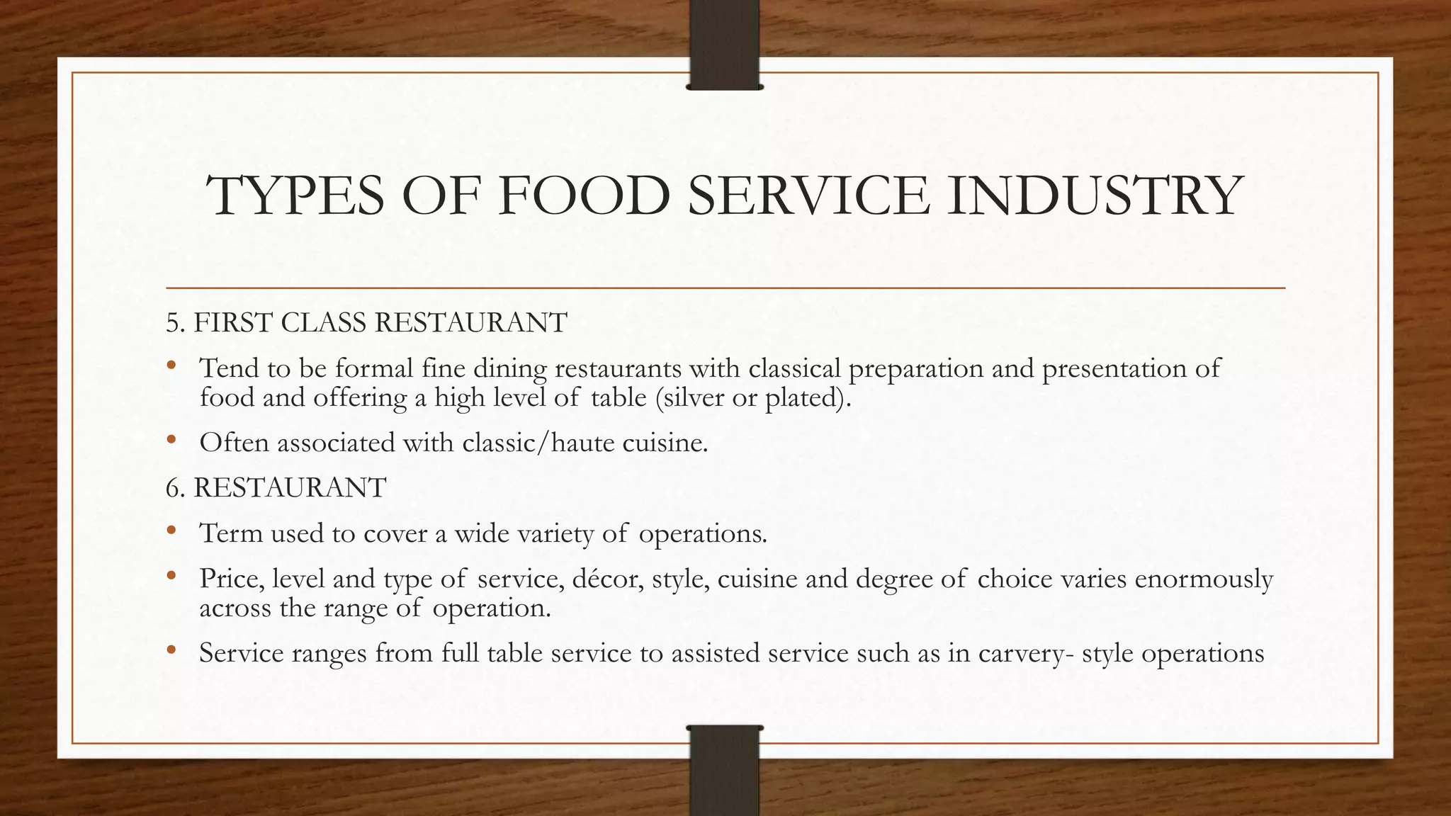 History of Food Service Industry | PPTX
