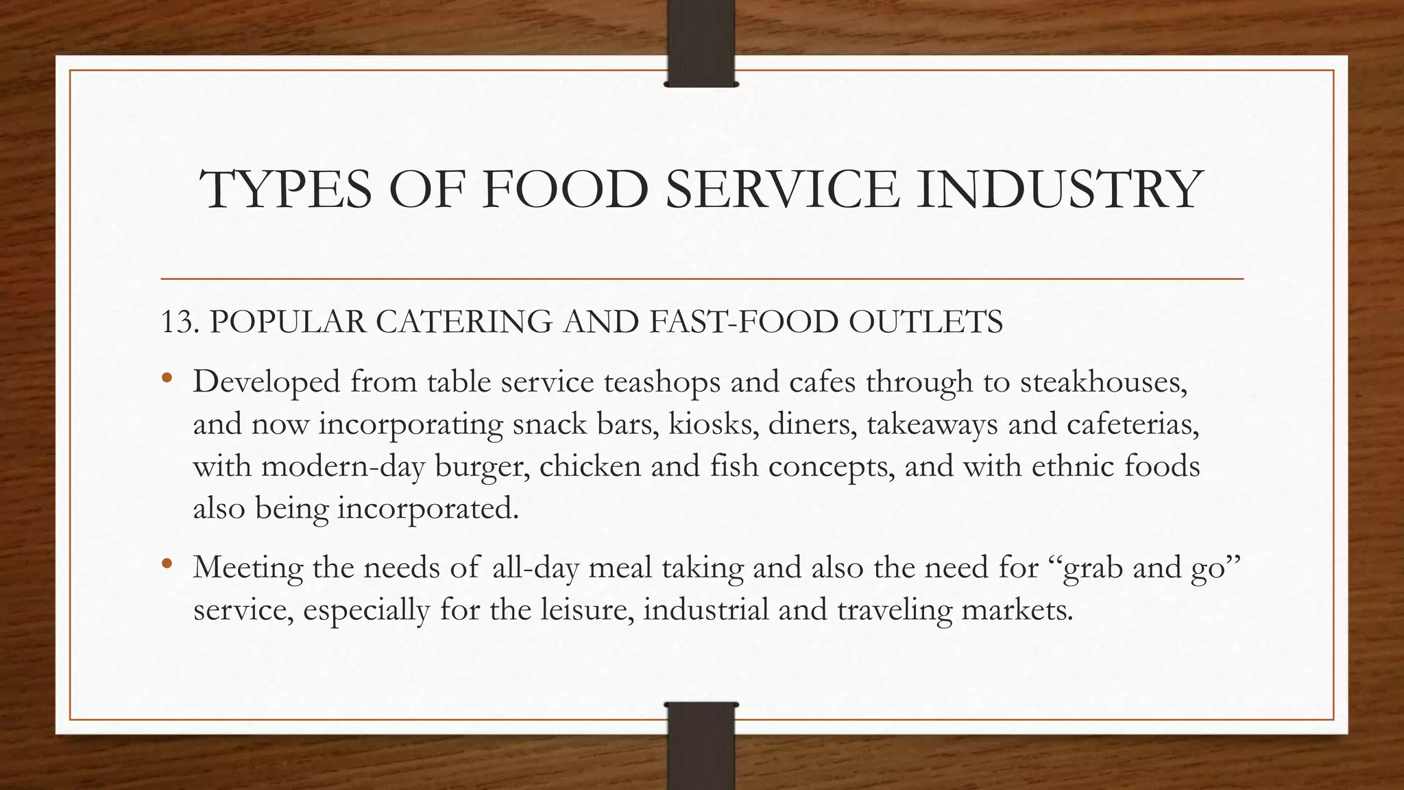 History of Food Service Industry | PPTX