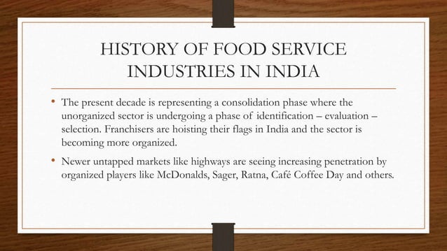History of Food Service Industry | PPTX