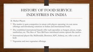 History of Food Service Industry | PPTX