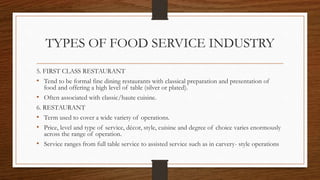 History of Food Service Industry | PPTX