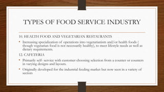 History of Food Service Industry | PPTX