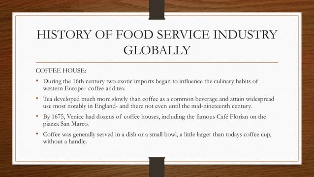 History of Food Service Industry | PPTX