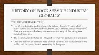 History of Food Service Industry | PPTX