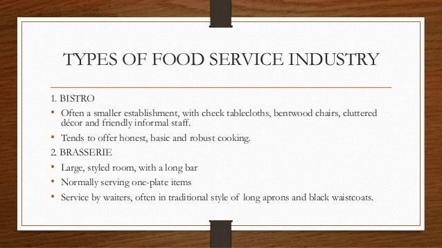 History of Food Service Industry