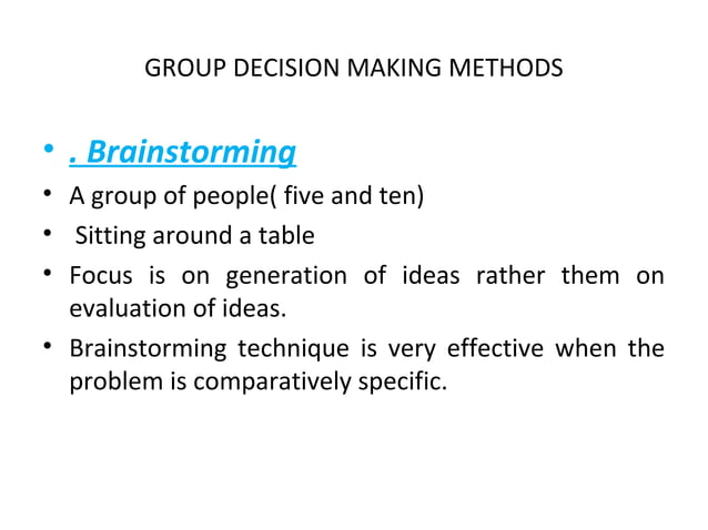 Group and group decision making | PPT | Science
