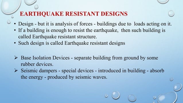Earthquake Resistance Structures | PPT