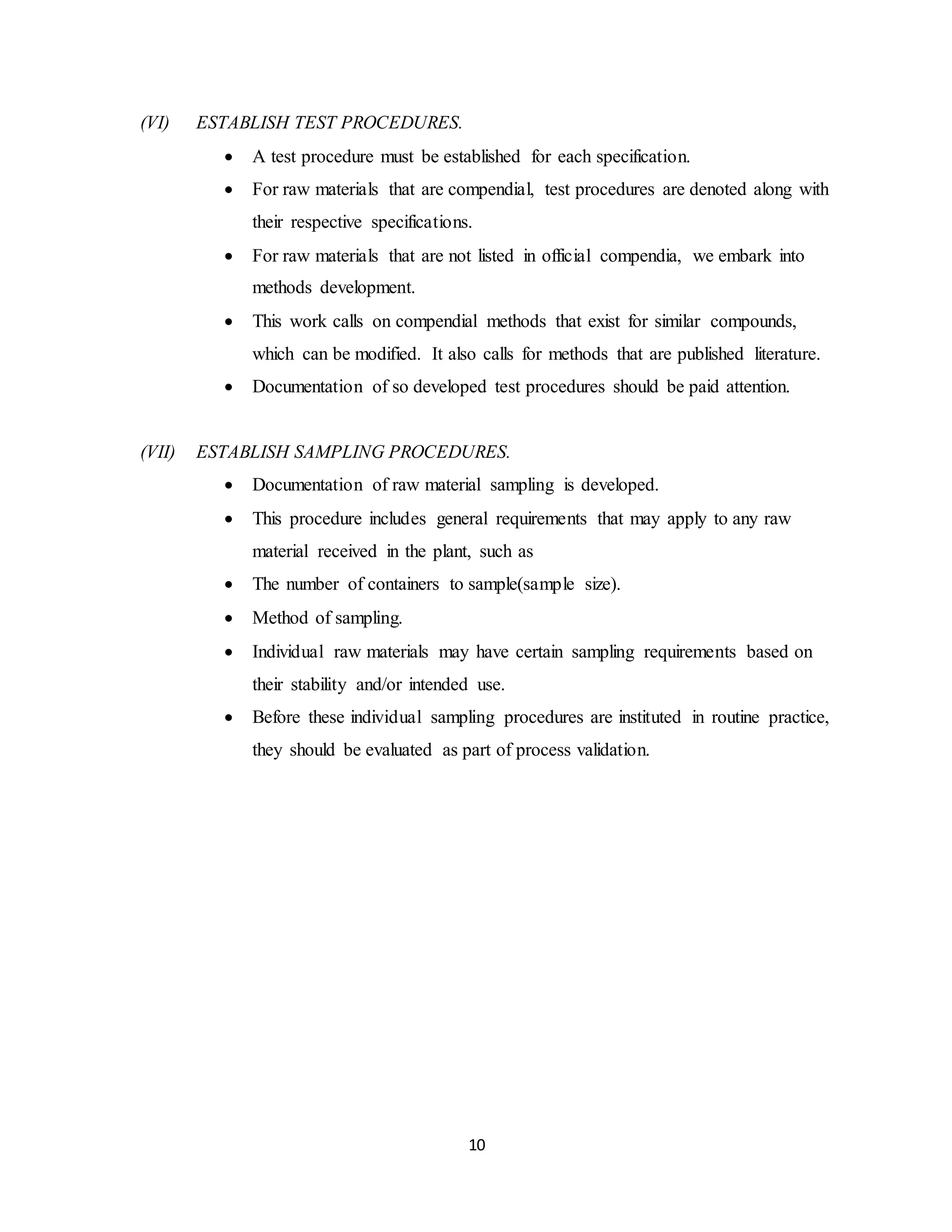 Raw Material Validation | DOCX