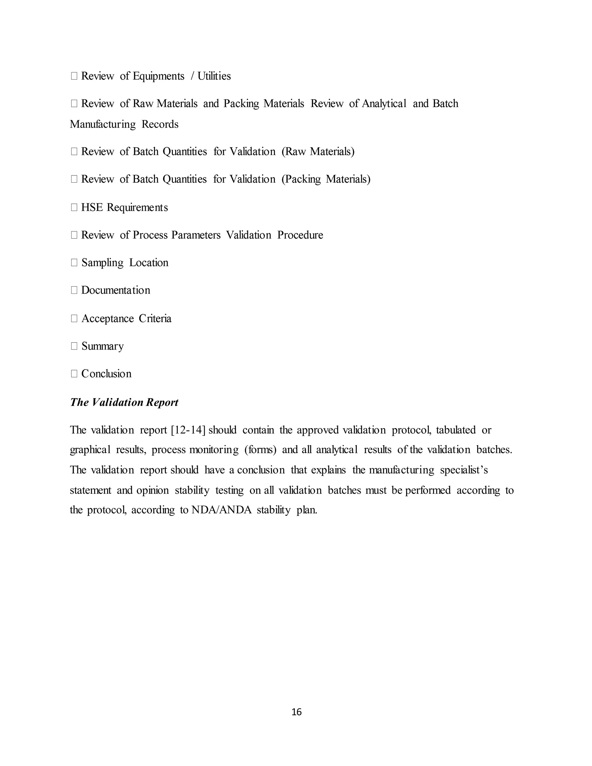 Raw Material Validation | DOCX