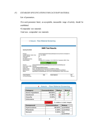 Raw Material Validation | DOCX