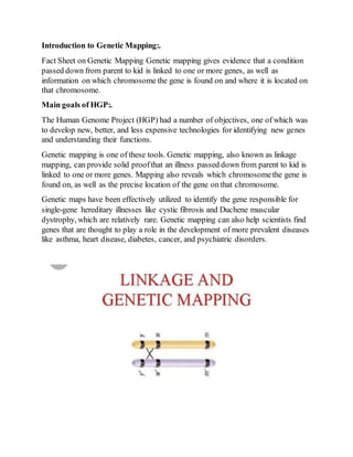 Genetic Mapping & its applications in different field of science | DOCX ...