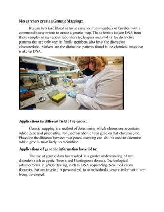 Genetic Mapping & its applications in different field of science | DOCX