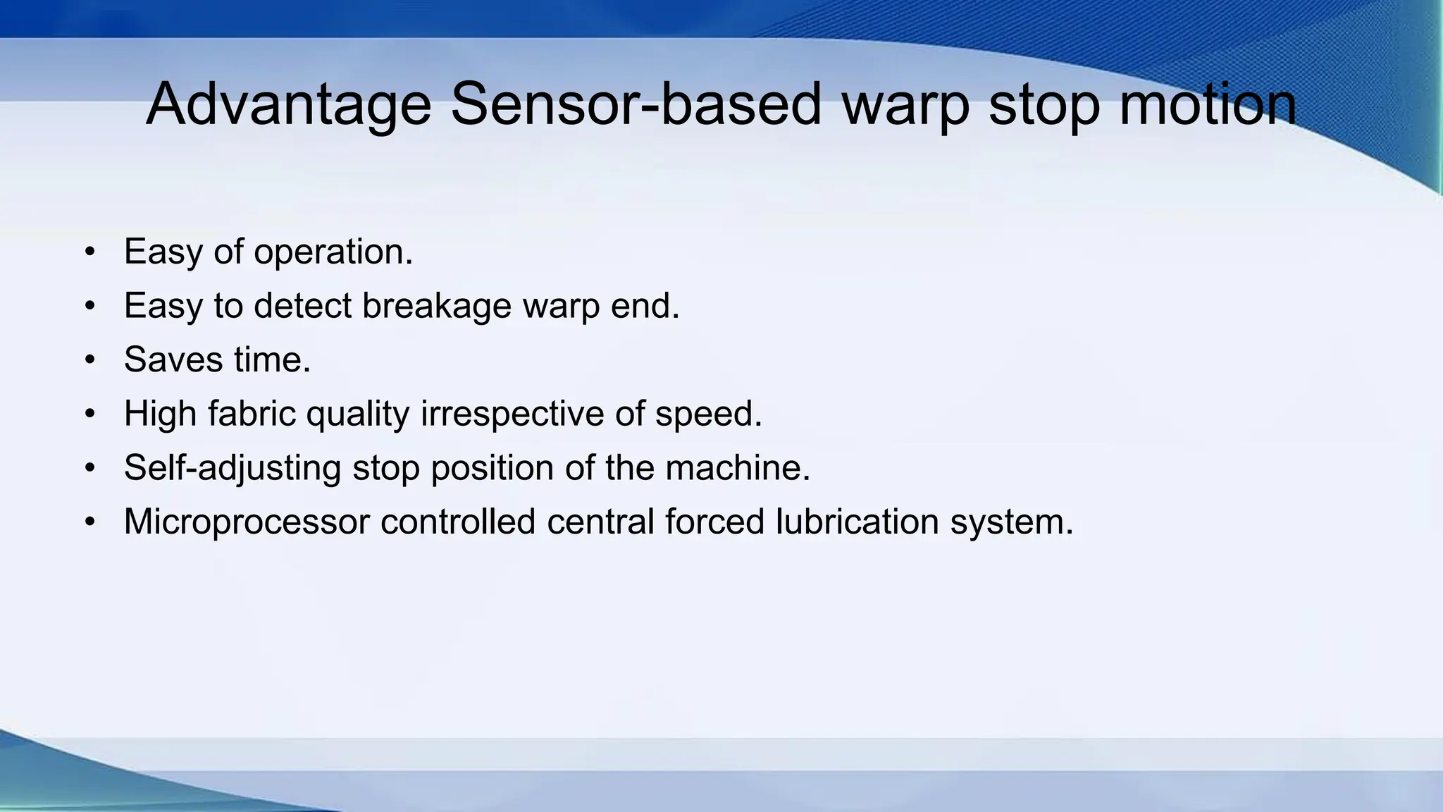 Study on electrical and sensor based warp stop motion | PDF
