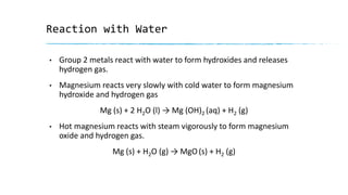 Group 2 and thier properties and reactions.pptx