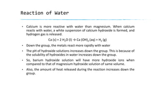 Group 2 and thier properties and reactions.pptx