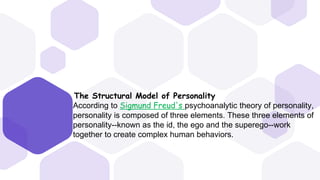 psychodynamic theory of personality..... | PPT