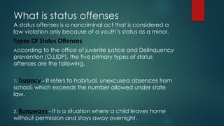 Juvenile Delinquency and Juvenile justice system | PPTX