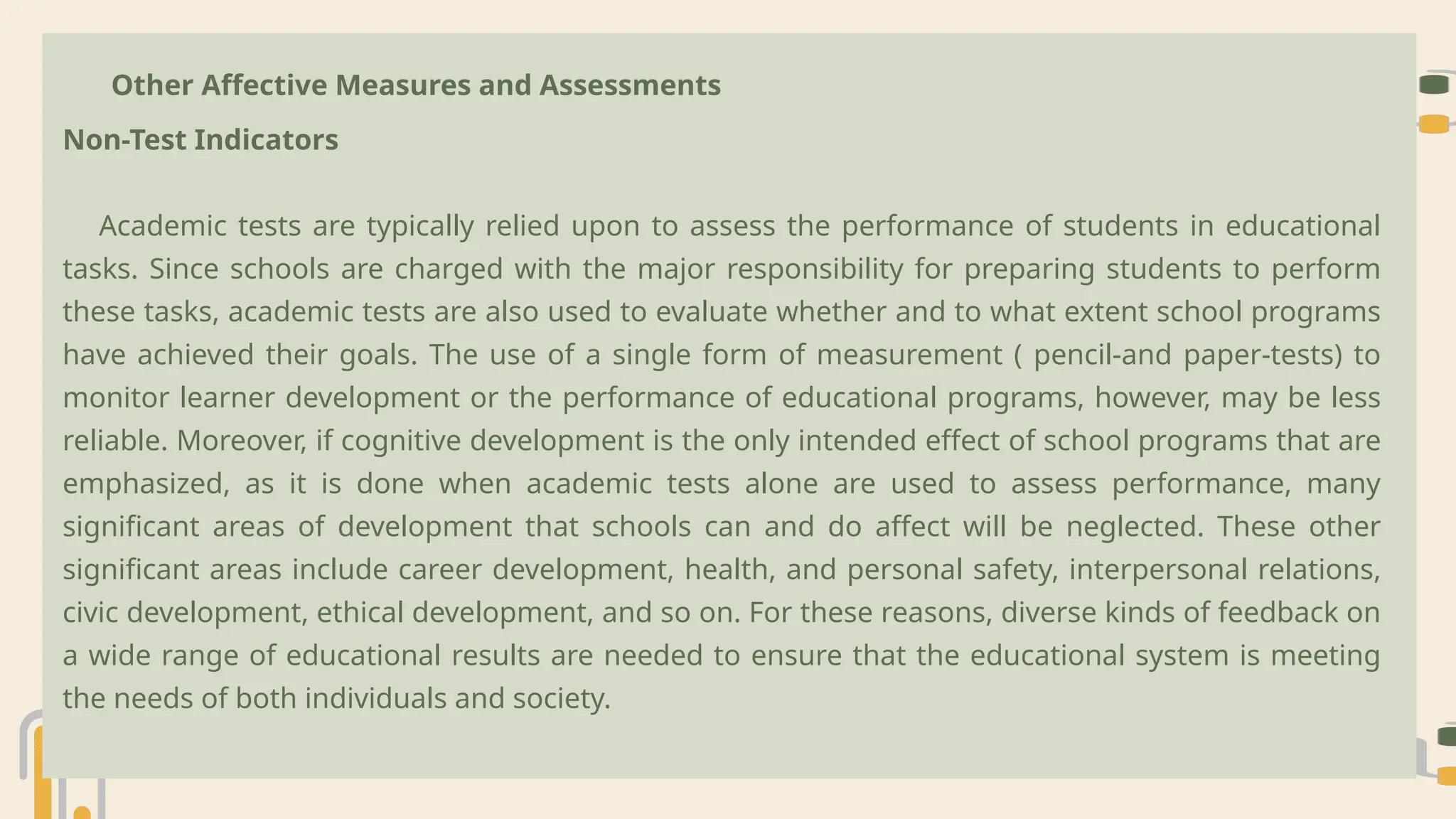 Methods of Assessing Affective Learning Outcomes | PPTX