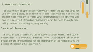 Methods of Assessing Affective Learning Outcomes | PPTX