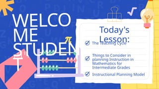 Powerpoint Presenation- The Teaching Cycle | PPT