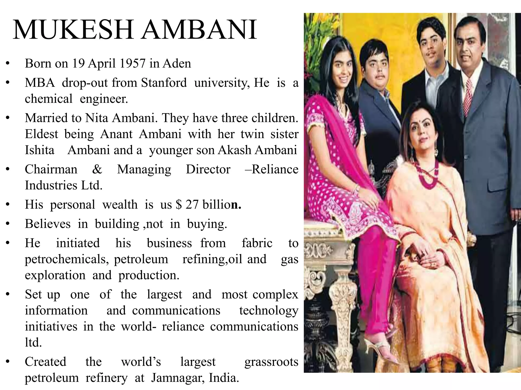Ambani Family | PPTX