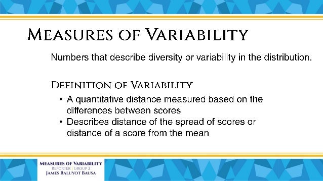 Measures of Variability part 1