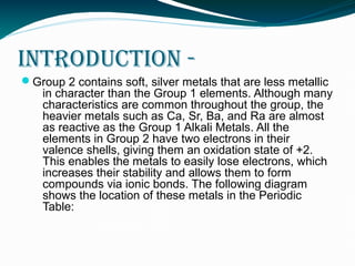 Group 2 the periodic table | ODP