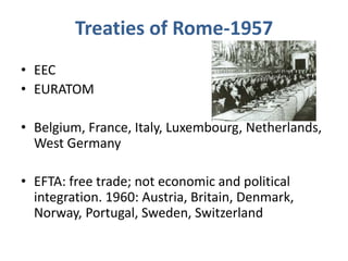 European Union: Treaty of Rome to Single European Act (1956-1986) | PPT