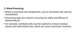 Regulatory principles and Issues Central to Blood Banking and ...