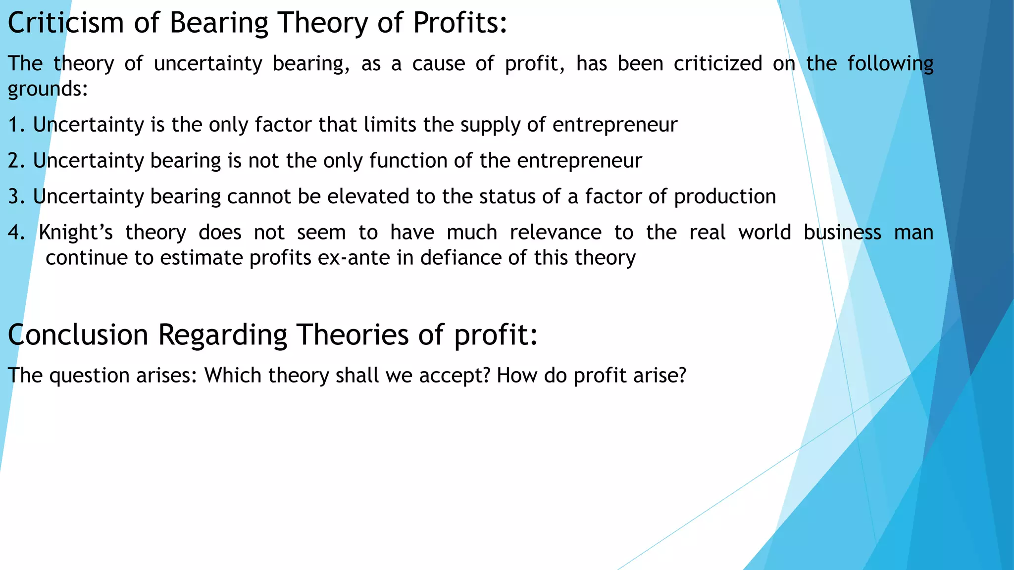 Theory of Profit | PPTX