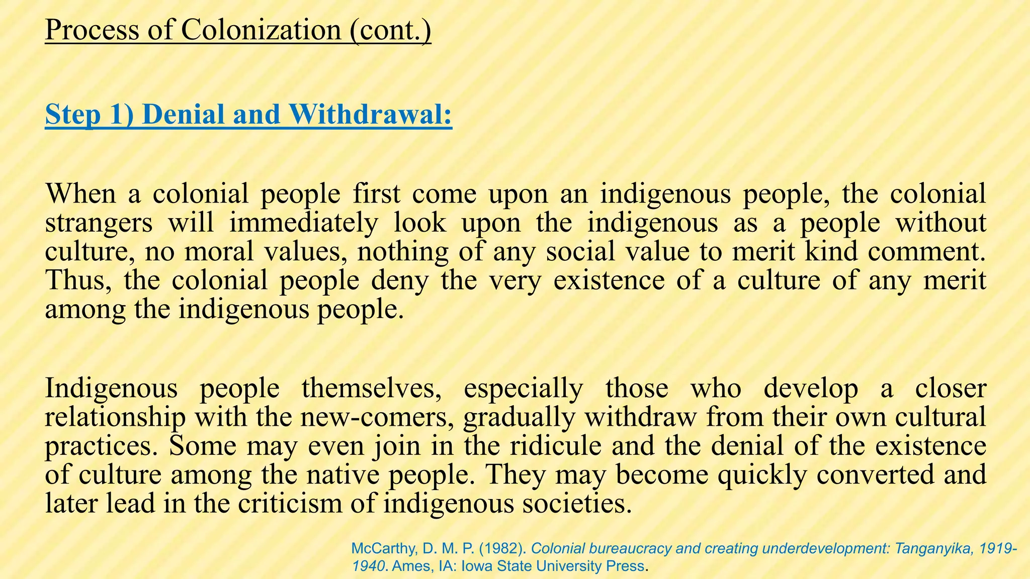 Colonial Expansion: Process of Underdevelopment | PPTX