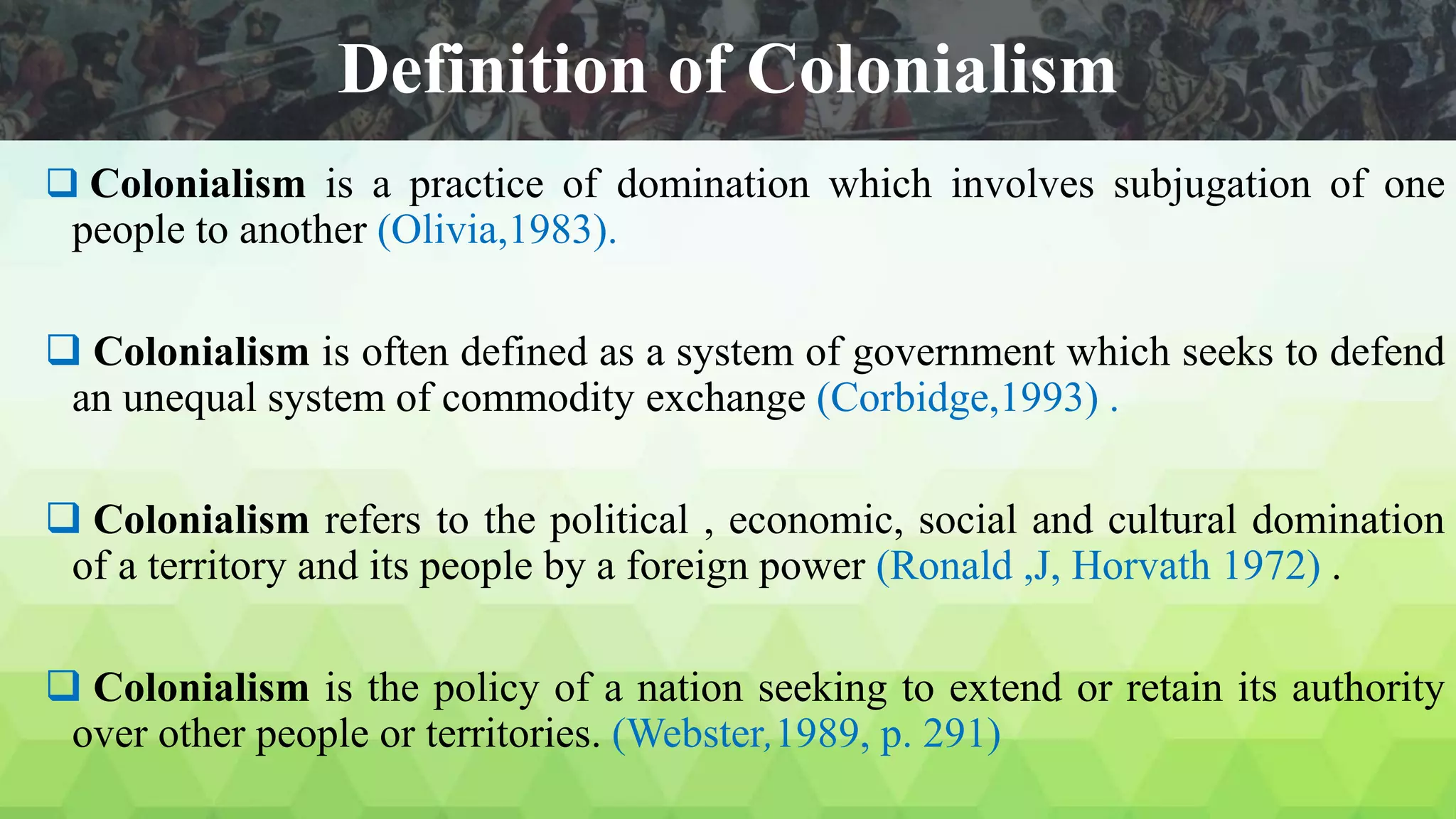Colonial Expansion: Process of Underdevelopment | PPTX