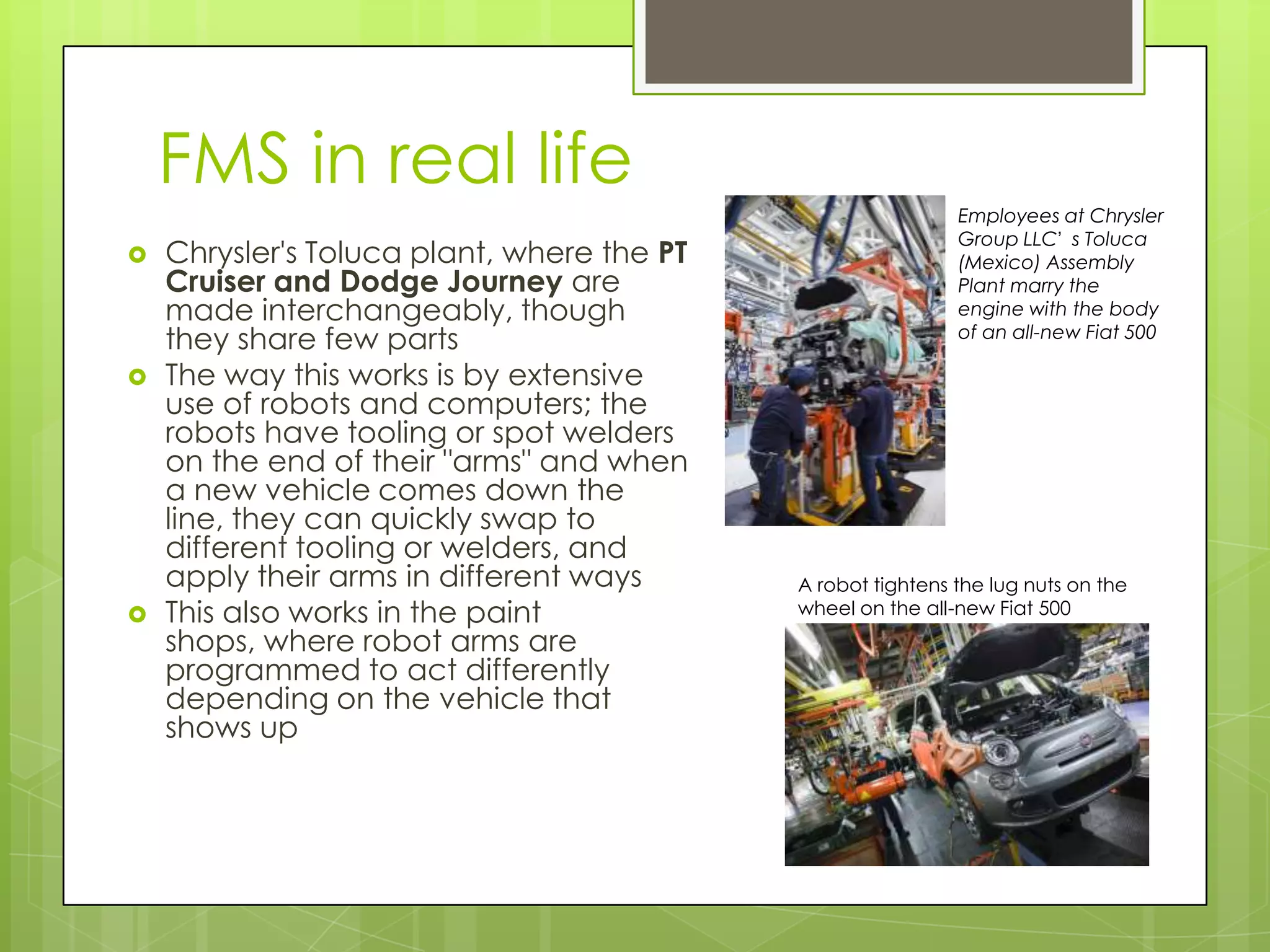 Flexible manufacturing systems analysis | PPTX