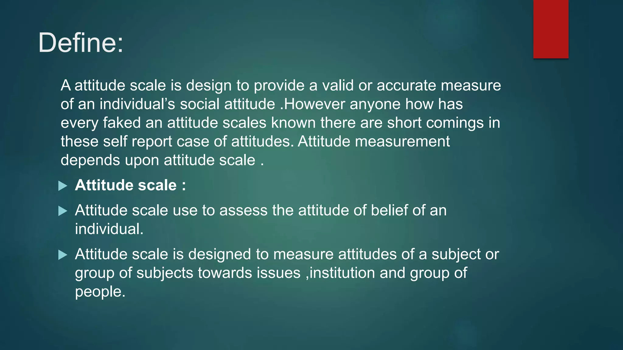 Attitude Measurement Scales | PPTX