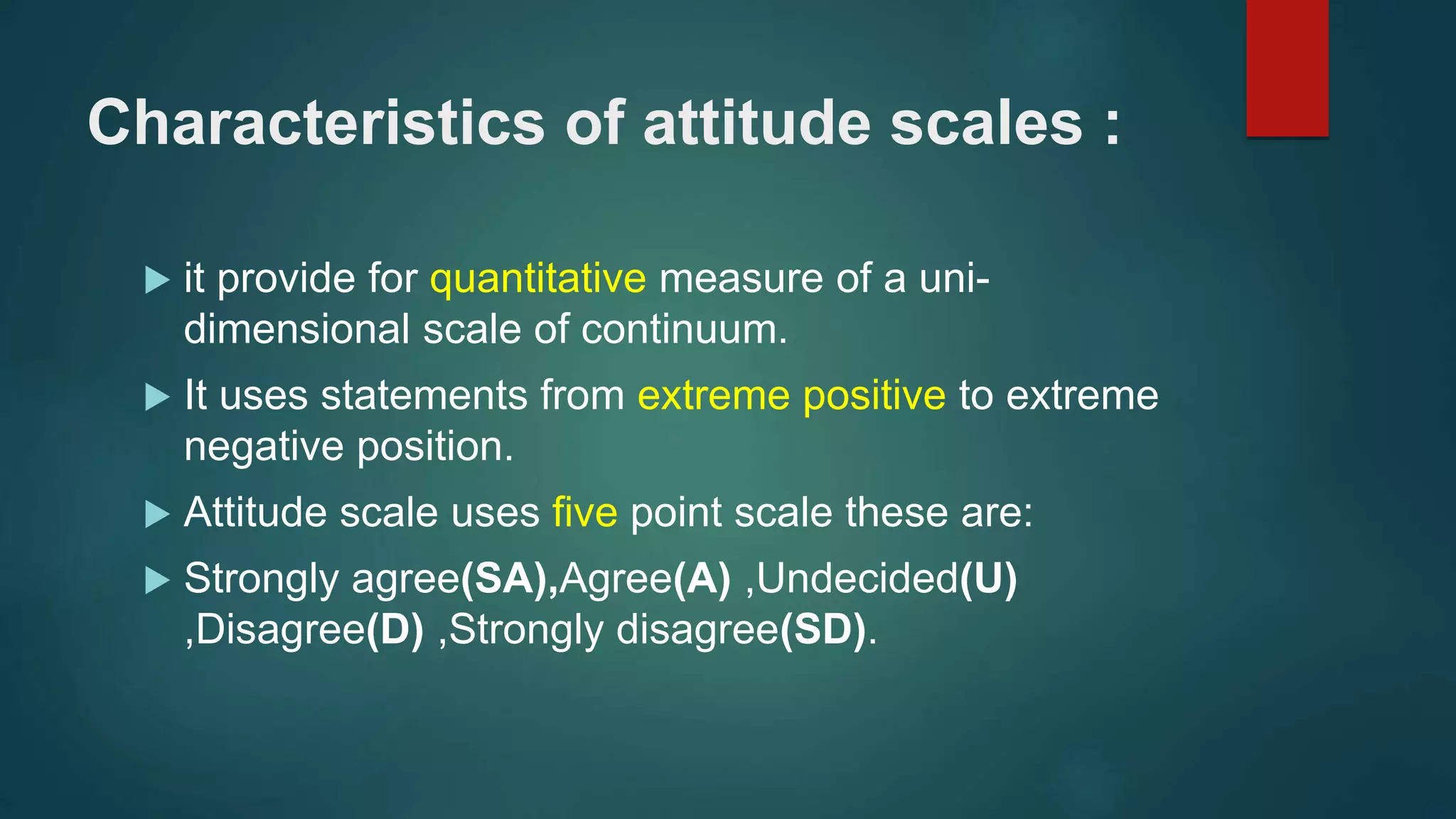 Attitude Measurement Scales | PPTX